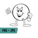 Circle Cartoon, Circle With Face Clip Art PNG and JPG - Etsy
