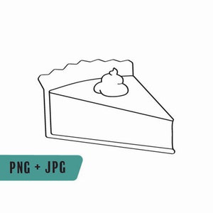 Pumpkin Pie Clip Art PNG and JPG - Etsy