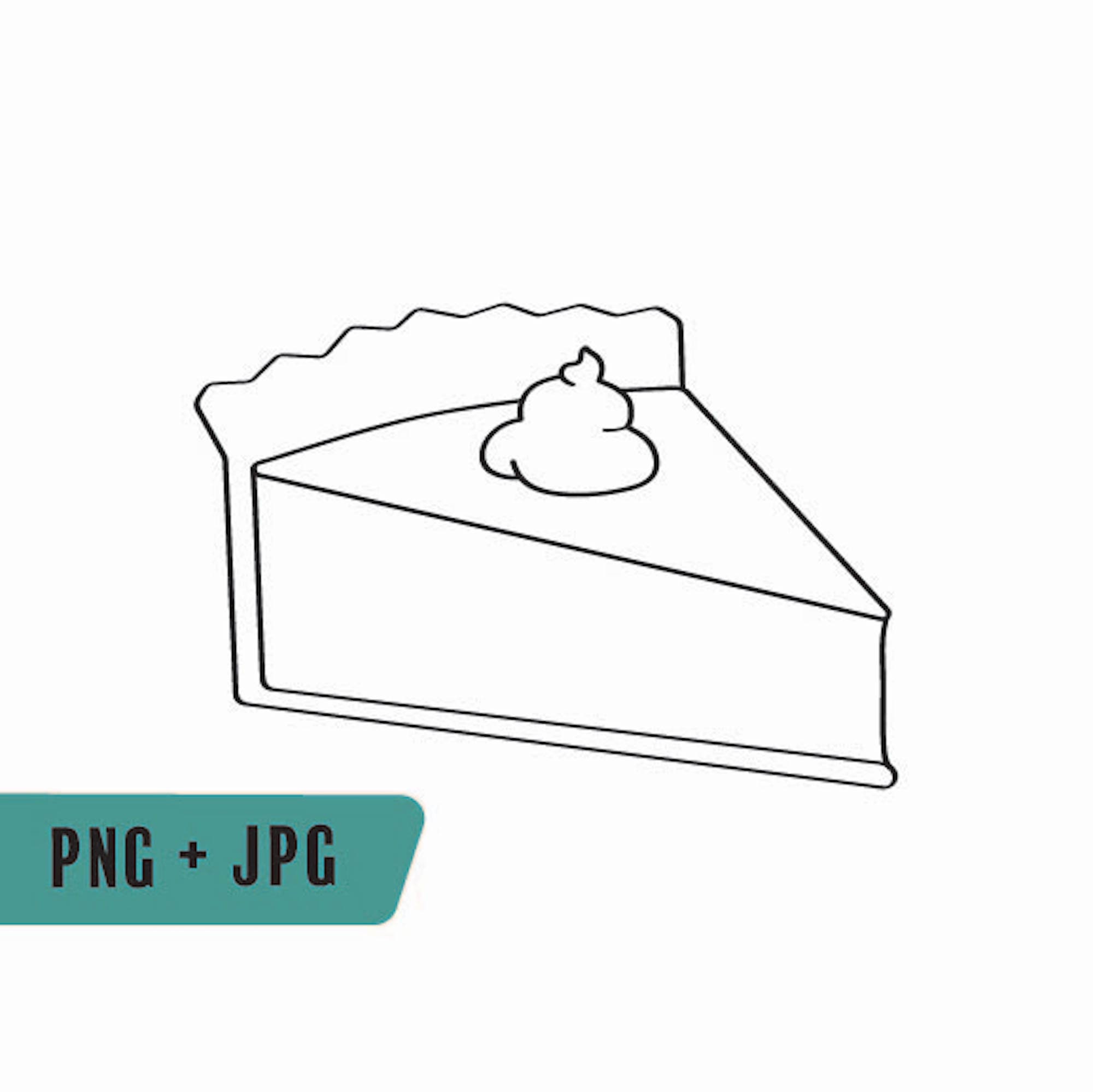 Pumpkin Pie Clip Art PNG and JPG - Etsy