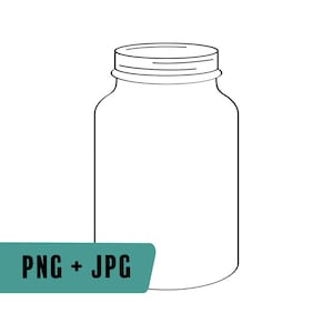 Mason Jar Clip Art PNG and JPG - Etsy