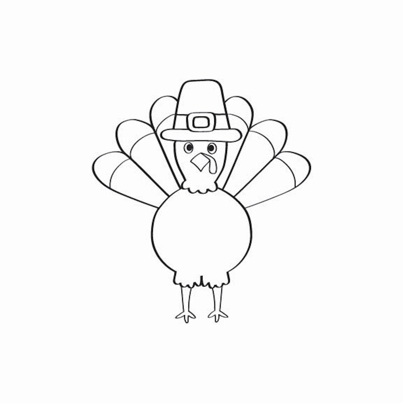 Black and White Turkey Clipart - Etsy