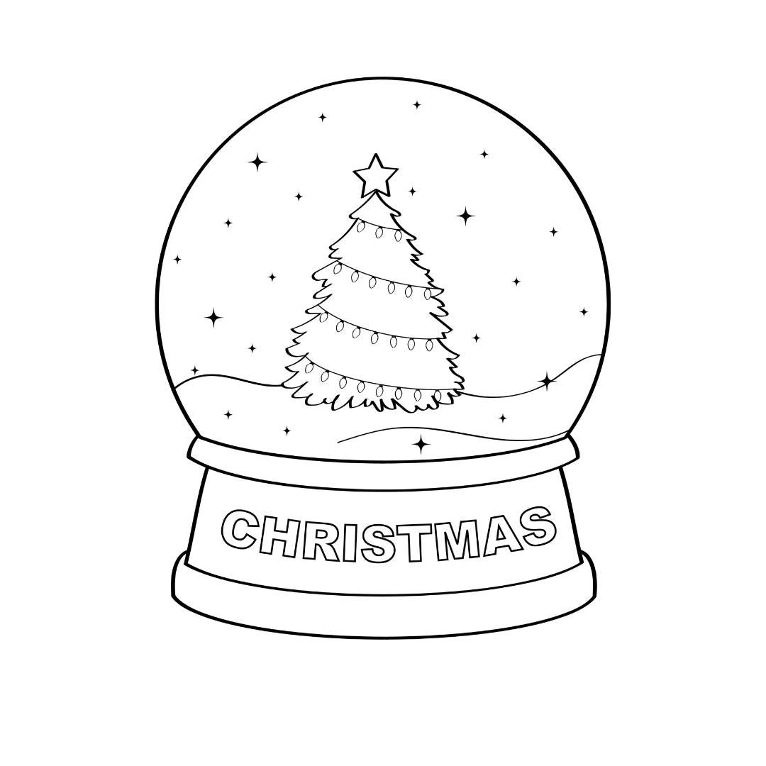 Christmas Snow Globe With Tree Clipart PNG and JPG - Etsy