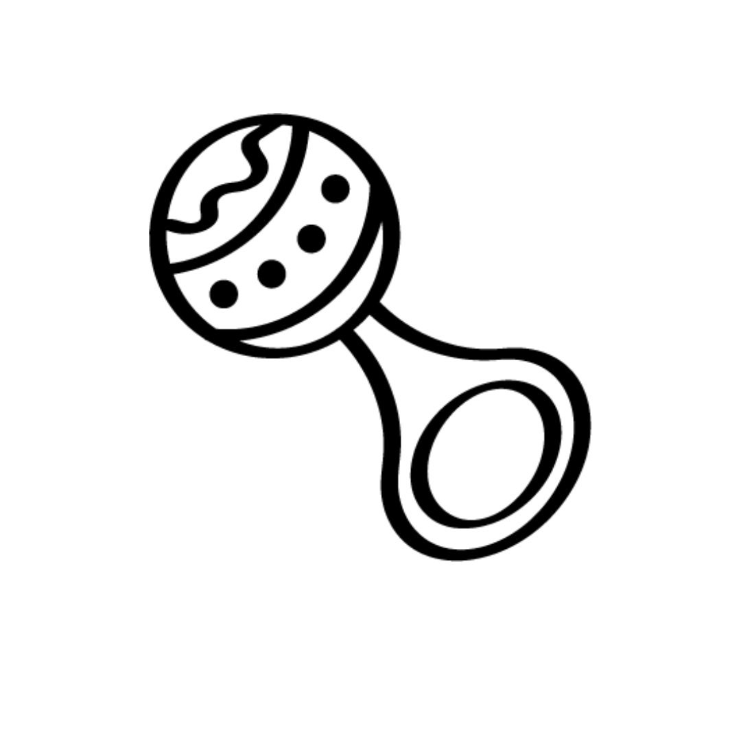 Baby Rattle Clip Art PNG and JPG - Etsy