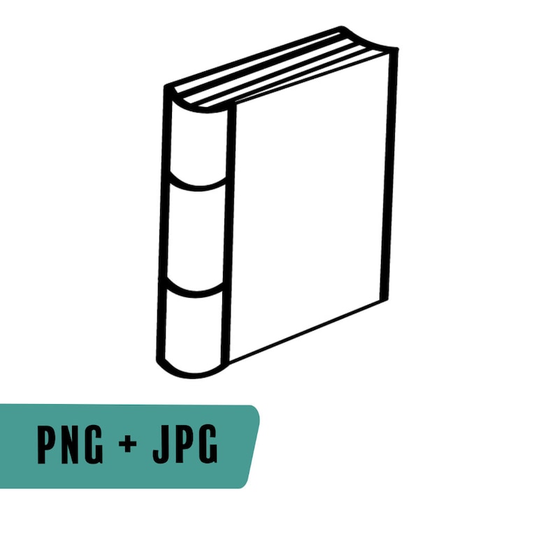 Closed Book Clip Art PNG and JPG - Etsy