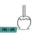 Caramel Apple Clip Art PNG and JPG - Etsy