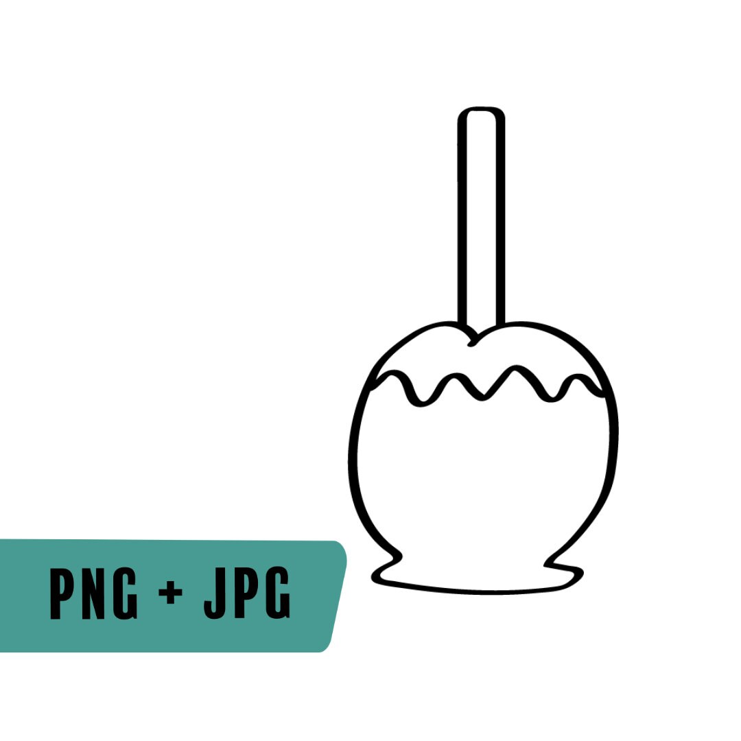 Caramel Apple Clip Art PNG and JPG - Etsy