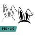 Bunny Ears Clip Art PNG and JPG - Etsy