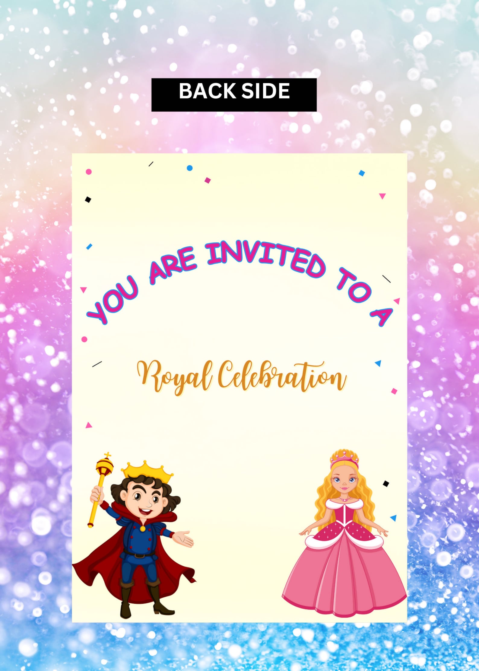 Prince and Princess Birthday Invitation | Editable Prince and Princess ...