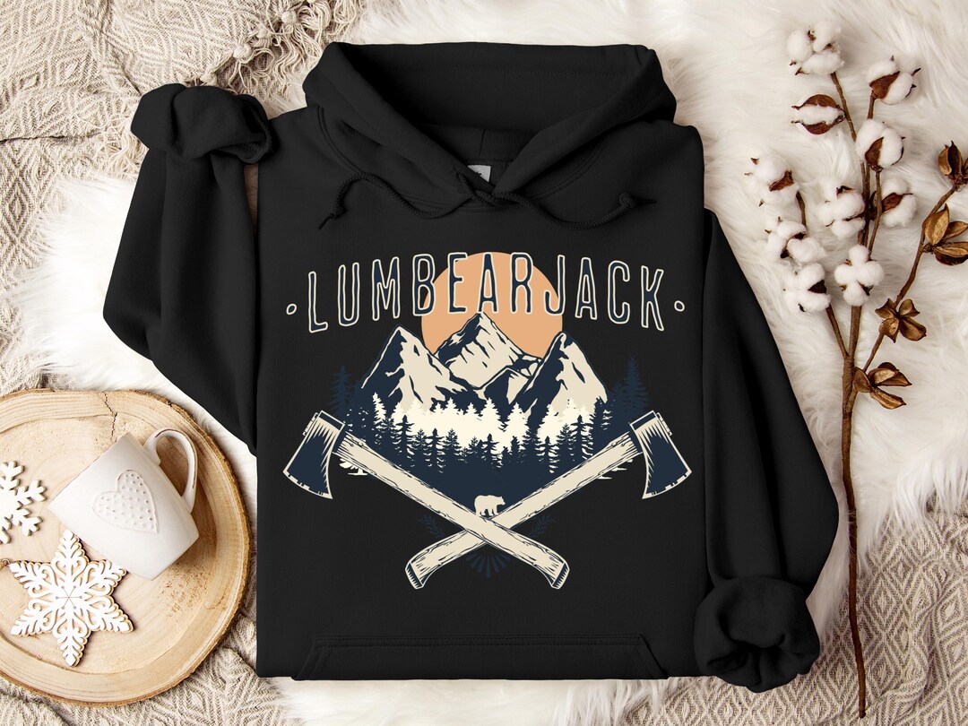 Lumbear Jack Hoodie, Logger Shirt, Logging Shirt, Lumberman Sweatshirt ...