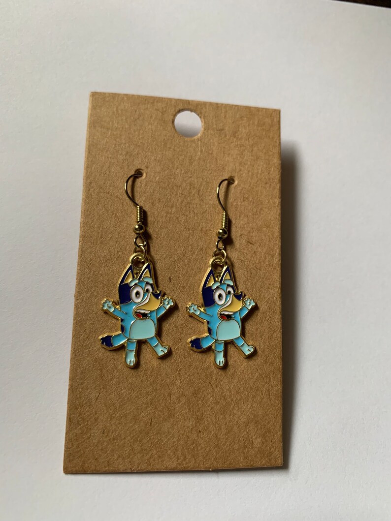 Handmade Bluey Inspired Earrings - Etsy