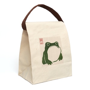 Japanese Frog Lunch Bag, Lunch Box, Canvas Lunch Bag, Matsumoto Hoji ...