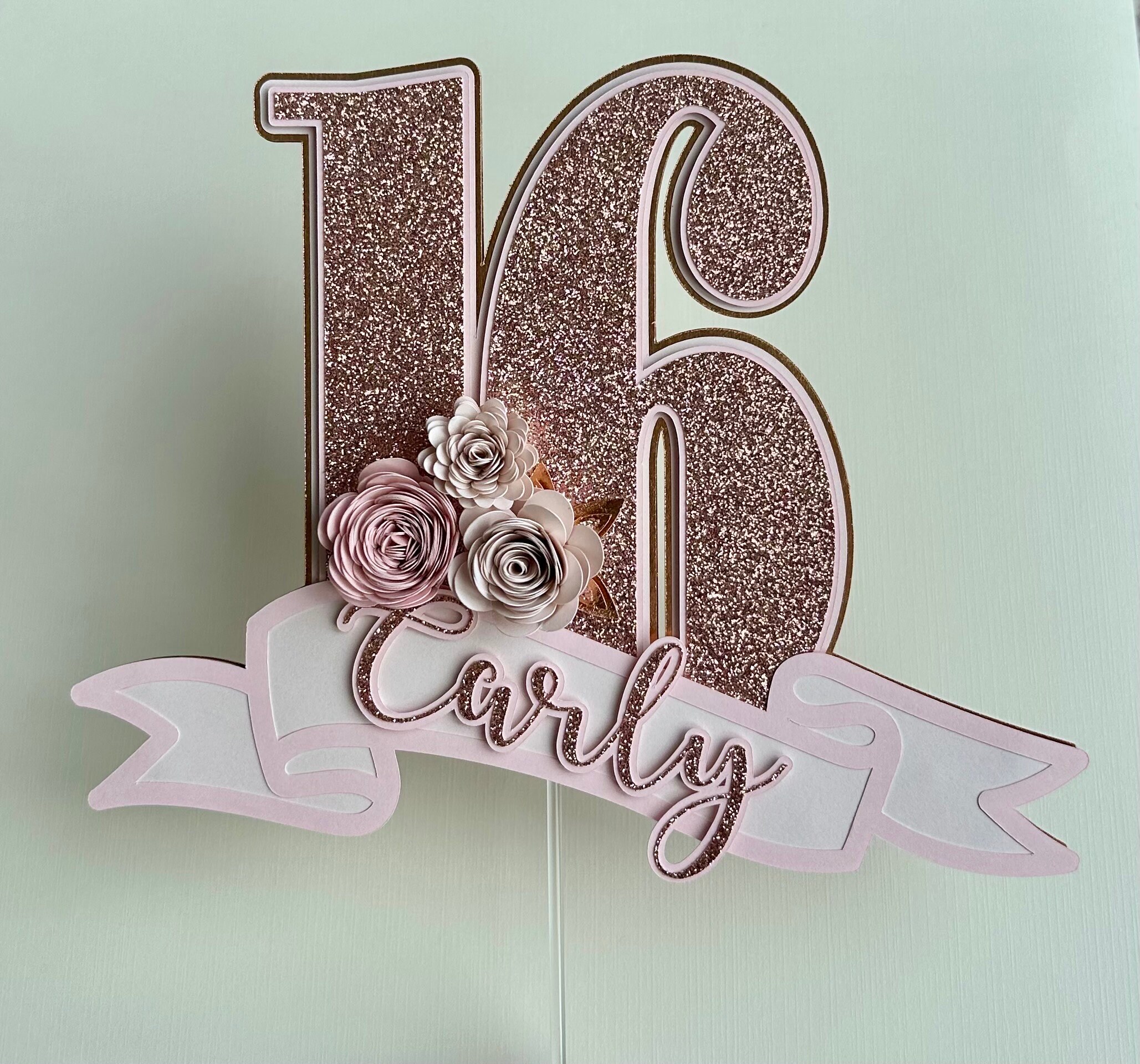 Sweet 16 Cake Topper - Etsy