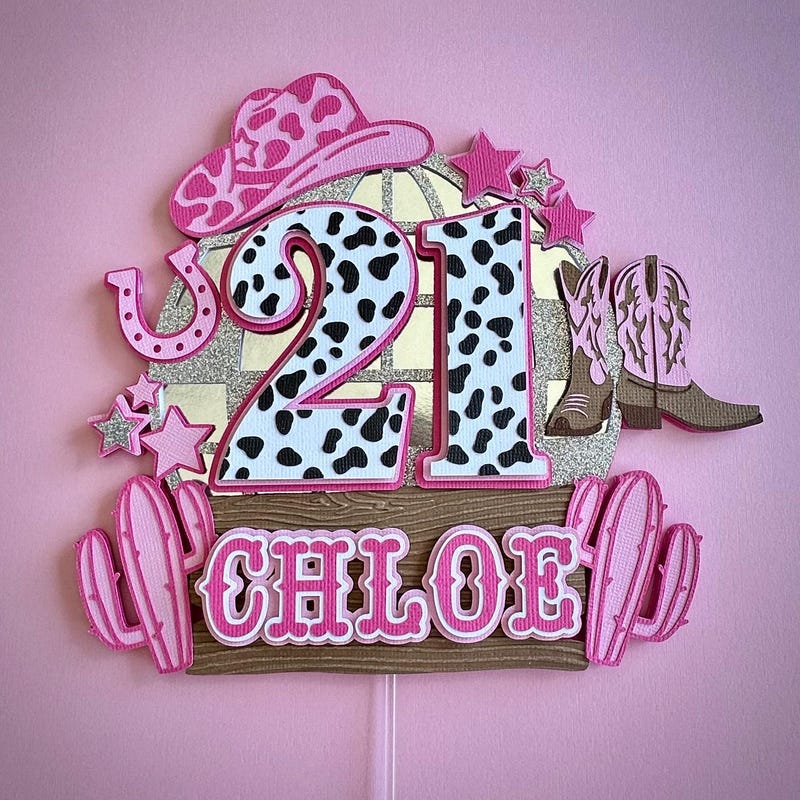 Western Cake Topper - Etsy