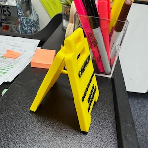 Caution Overstimulated Desk Sign - Etsy