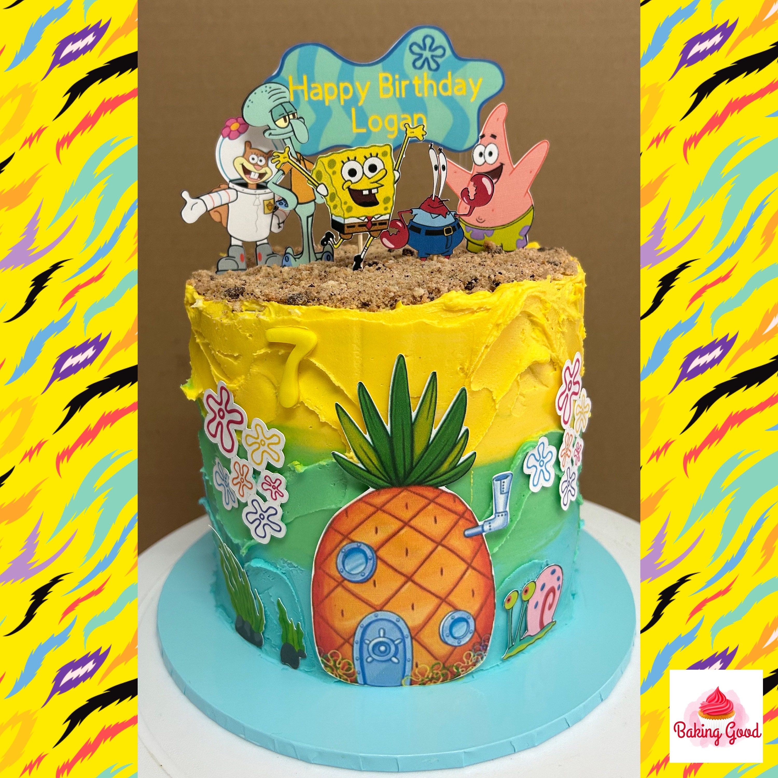 Sponge Bob Topper Set - Etsy
