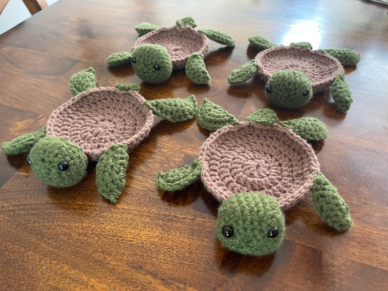 Crochet Turtle Coasters - Etsy