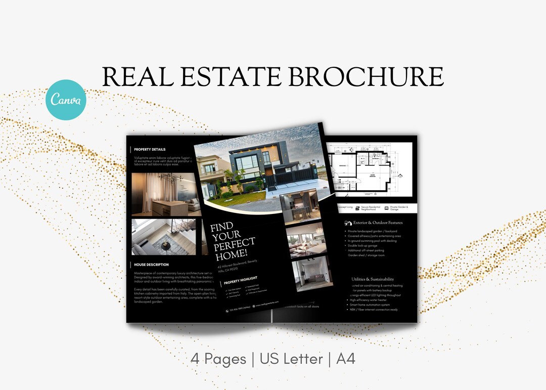 Editable Real Estate Brochure Template for Realtors, Home Owners ...