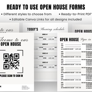 Open House Sign in Sheet, Open House Feedback Form, Open House Sign in ...