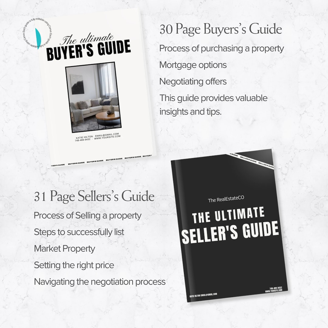 Seller Guide and Buyer Guide Bundle, Real estate home buyer and seller ...