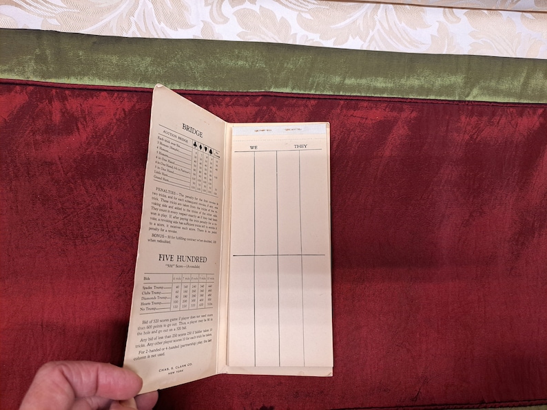 Set of 4 Antique 1920s Art Deco Bridge Tally / Score Pads Featuring a ...