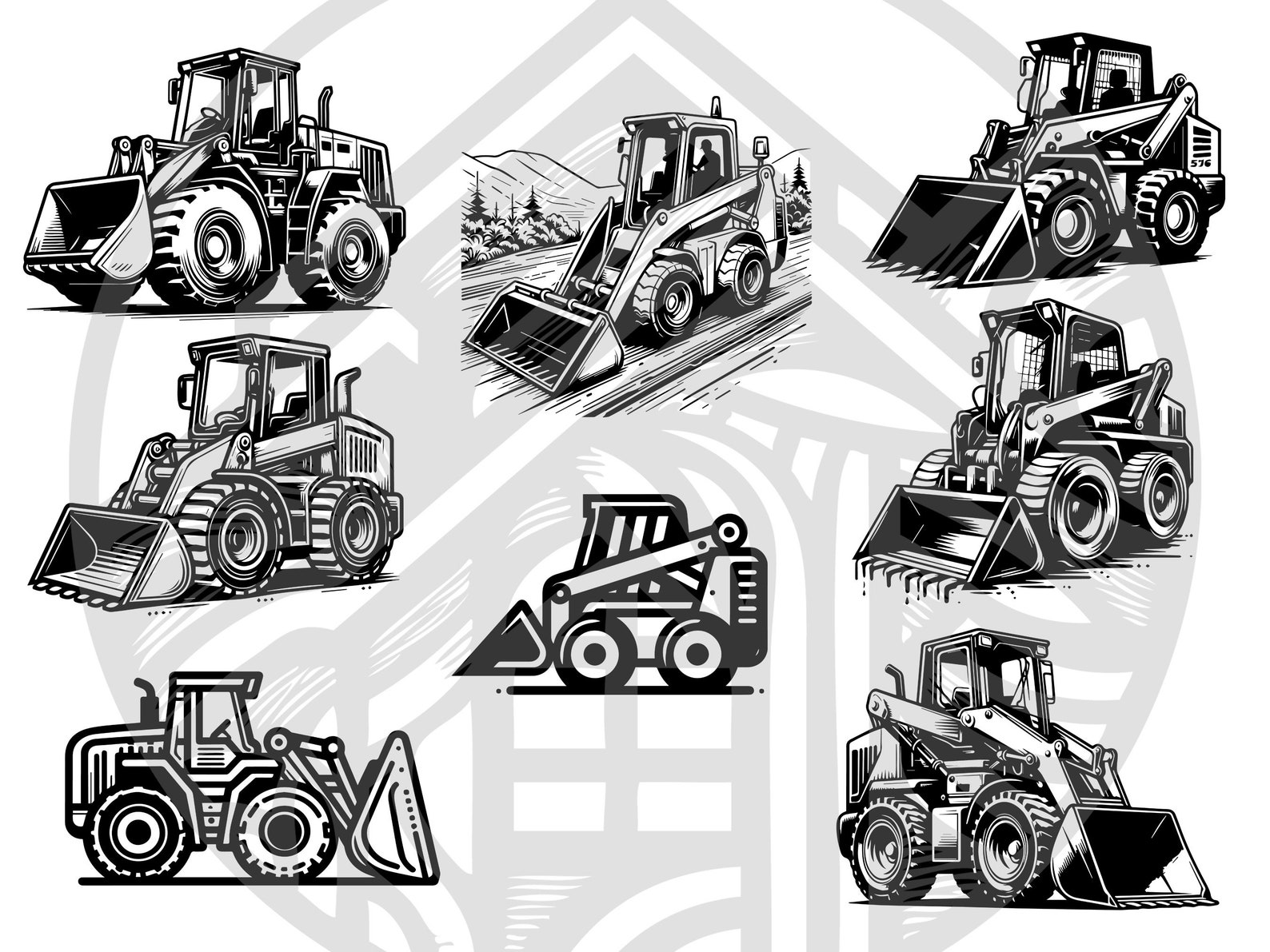 Loader SVG, Loader Truck Clipart, Construction Clipart, Svg Png Eps Dxf ...