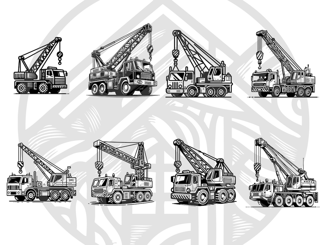 Crane SVG, Crane Clipart, Construction Clipart, Svg Png Eps Dxf, Crane ...