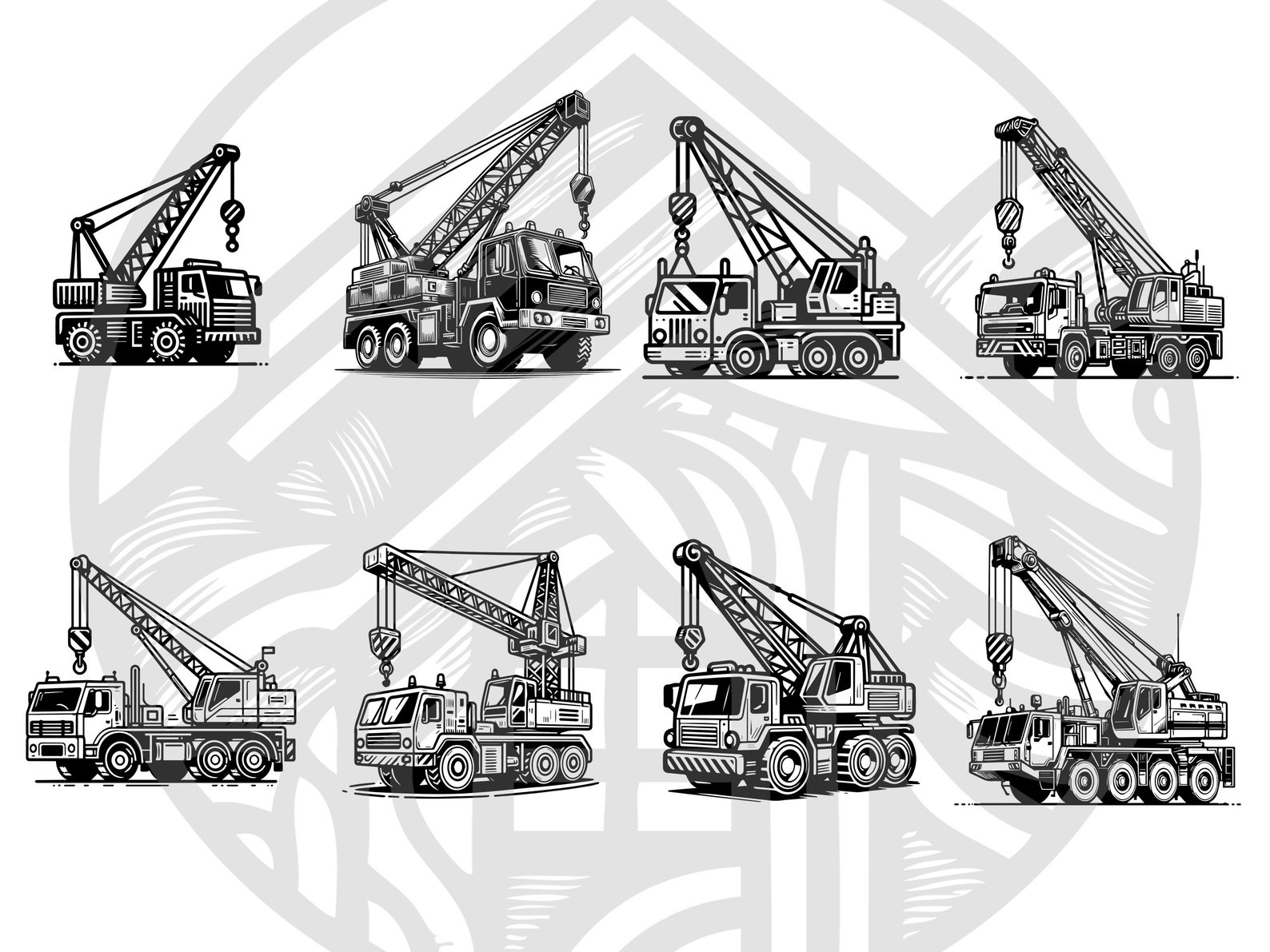 Crane SVG, Crane Clipart, Construction Clipart, Svg Png Eps Dxf, Crane ...