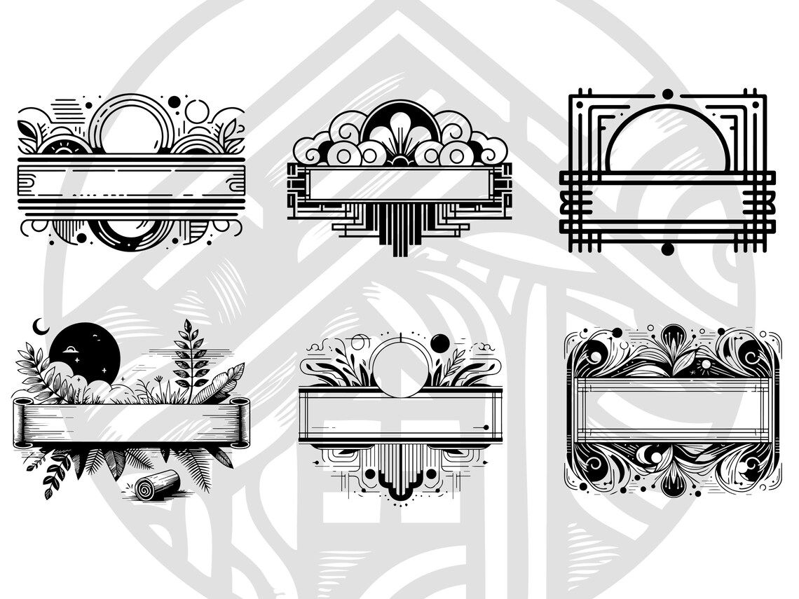 Decorative Frames Clipart Bundle, Frames SVG, Png Eps Dxf Svg, Instant ...