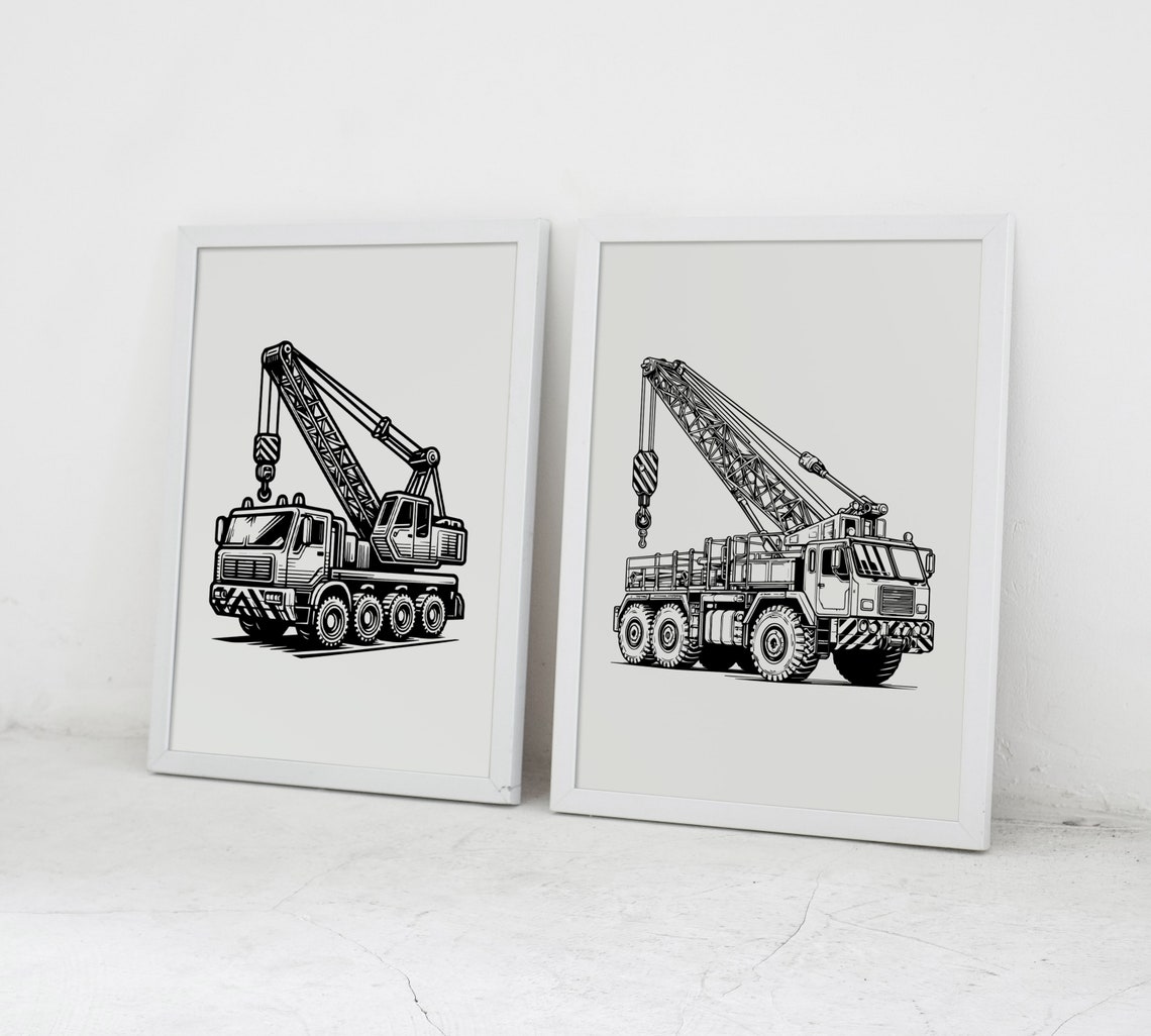 Crane SVG, Crane Clipart, Construction Clipart, Svg Png Eps Dxf, Crane ...