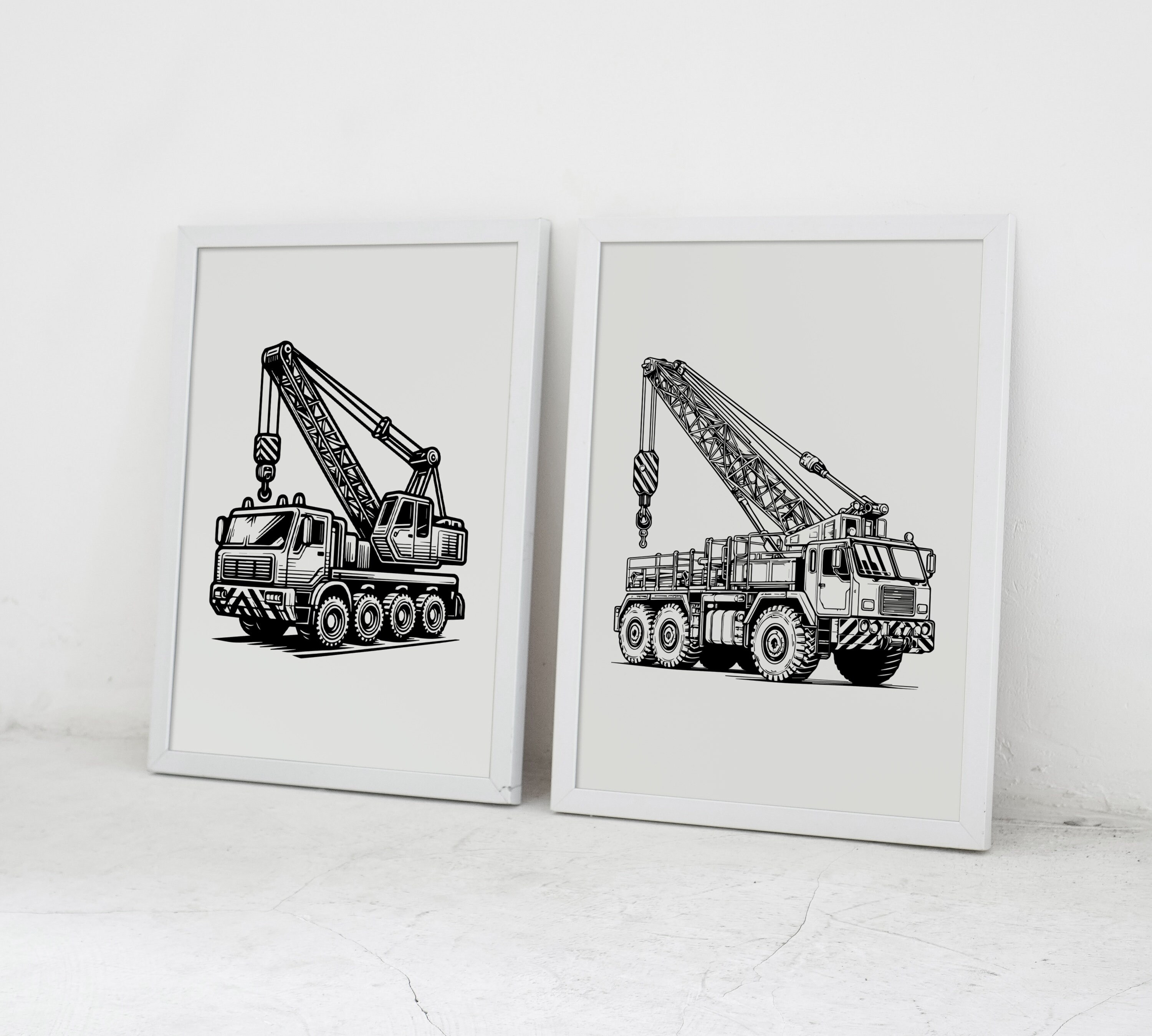 Construction Crane SVG Bundle: Clipart, Vector Graphics (digital ...