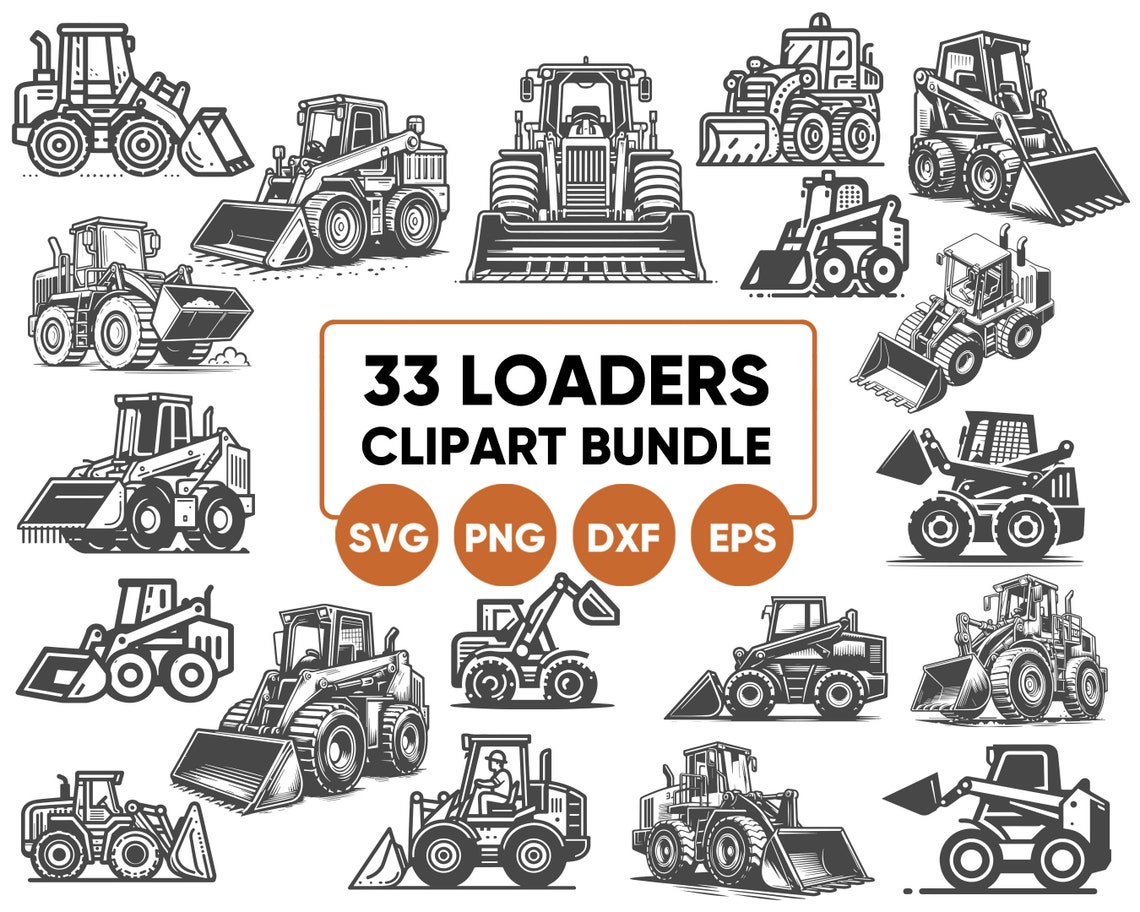 Loader SVG, Loader Truck Clipart, Construction Clipart, Svg Png Eps Dxf ...