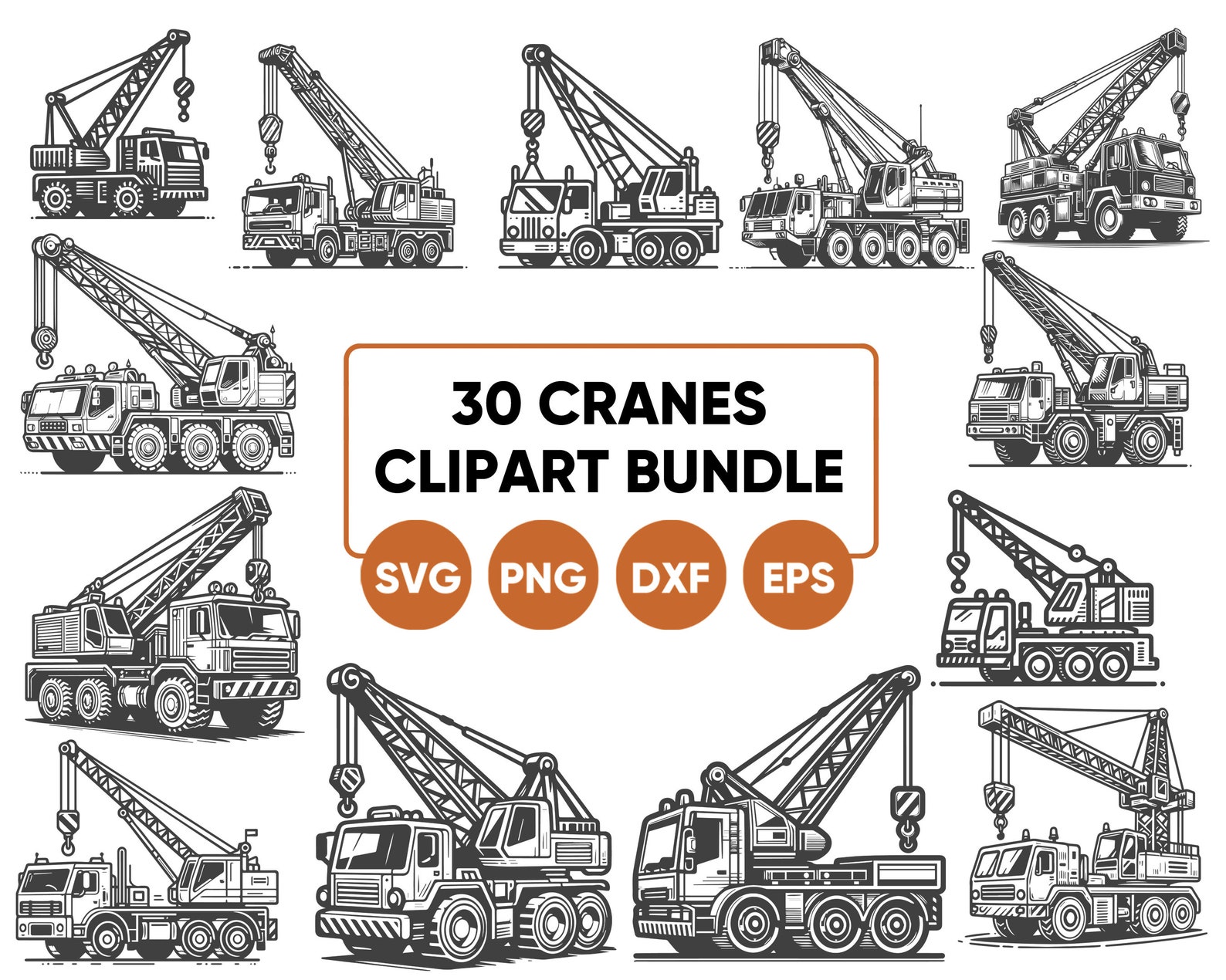 Crane SVG, Crane Clipart, Construction Clipart, Svg Png Eps Dxf, Crane PNG, Crane EPS ...