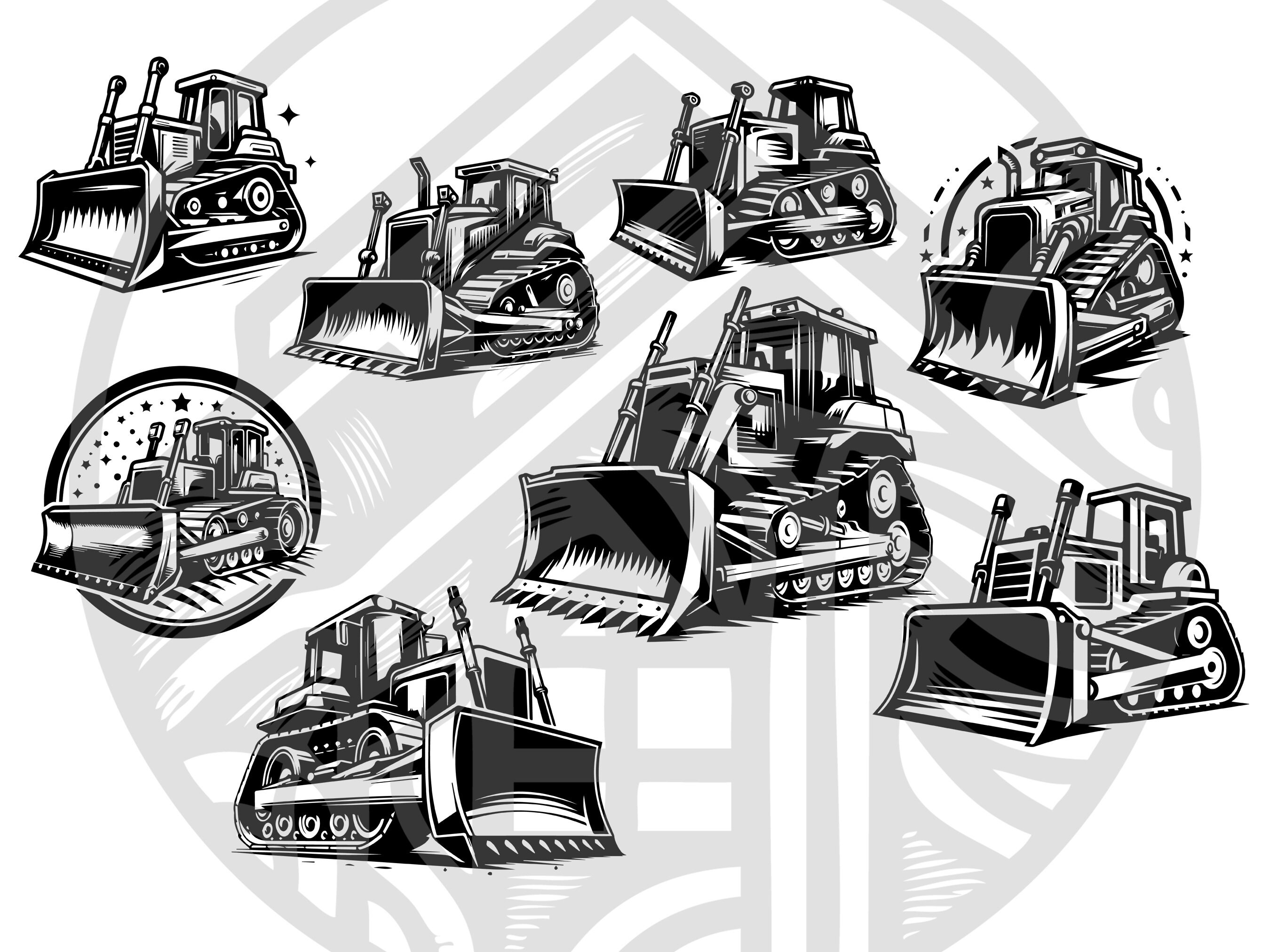 Bulldozer SVG, Bulldozer Clipart, Bulldozer PNG, Construction Clipart ...