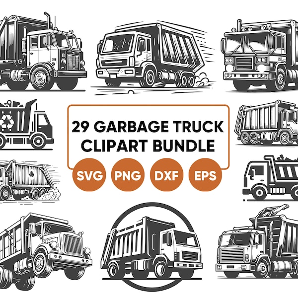 Garbage Truck Svg - Etsy