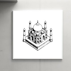 15 Taj Mahal SVG Clipart Bundle, Taj Mahal Png Svg Eps Dxf, Taj Mahal ...