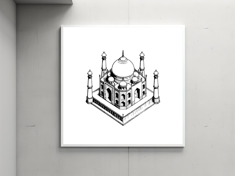 15 Taj Mahal SVG Clipart Bundle, Taj Mahal Png Svg Eps Dxf, Taj Mahal ...