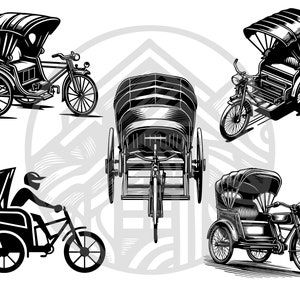 Rickshaw SVG, Rickshaw PNG, Rickshaw Clipart, Svg Png Dxf Eps, Vector ...