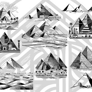 37 Pyramids SVG Clipart Bundle, Pyramids Png Svg Eps Dxf, Egyptian SVG ...