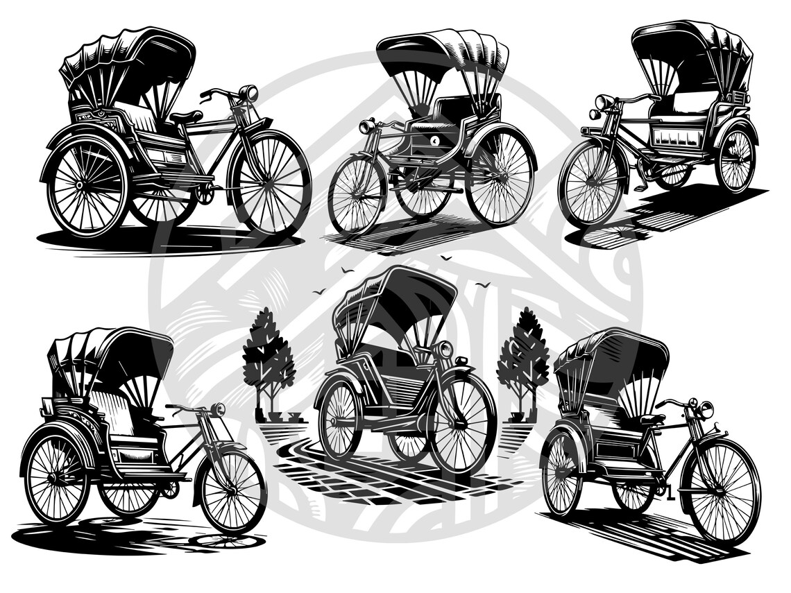 Rickshaw SVG, Rickshaw PNG, Rickshaw Clipart, Svg Png Dxf Eps, Vector ...