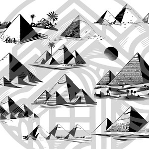 37 Pyramids SVG Clipart Bundle, Pyramids Png Svg Eps Dxf, Egyptian SVG ...