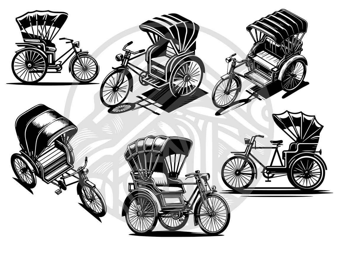 Rickshaw SVG, Rickshaw PNG, Rickshaw Clipart, Svg Png Dxf Eps, Vector ...