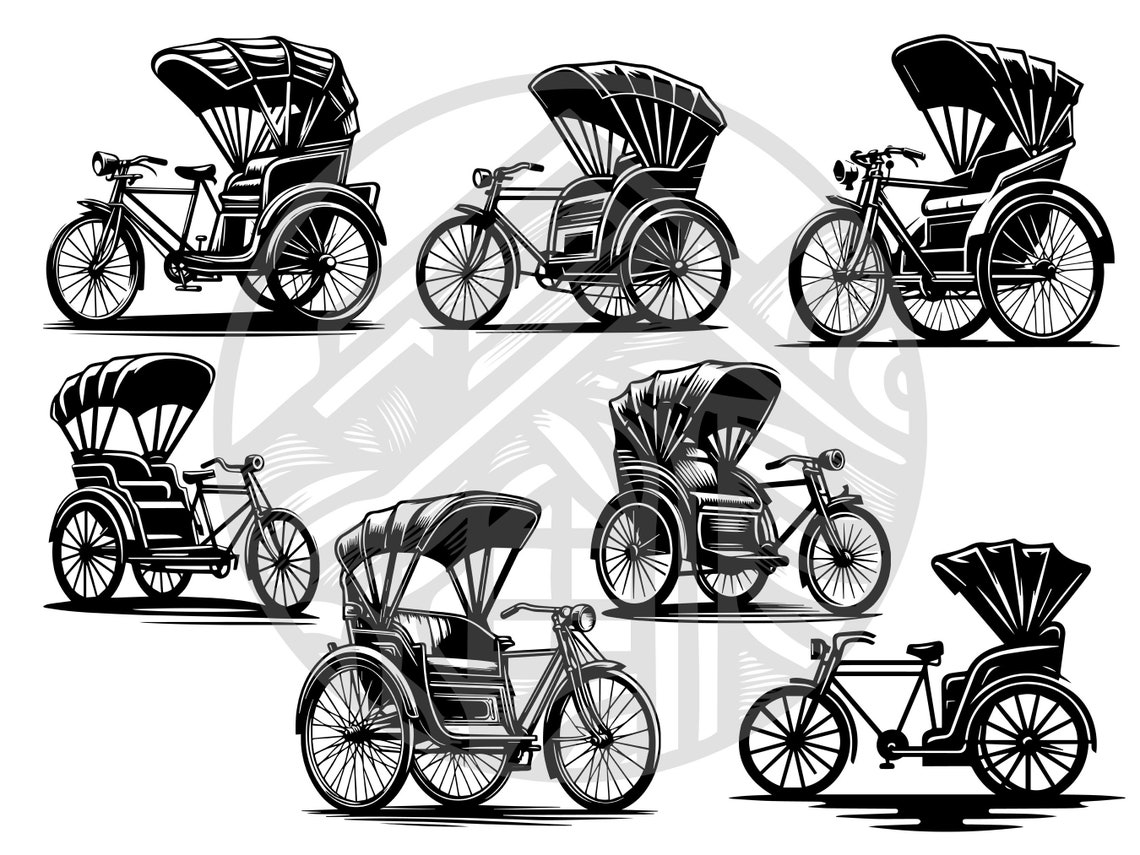 Rickshaw SVG, Rickshaw PNG, Rickshaw Clipart, Svg Png Dxf Eps, Vector ...