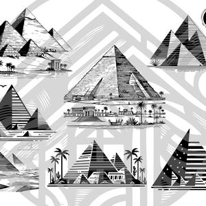 37 Pyramids SVG Clipart Bundle, Pyramids Png Svg Eps Dxf, Egyptian SVG ...