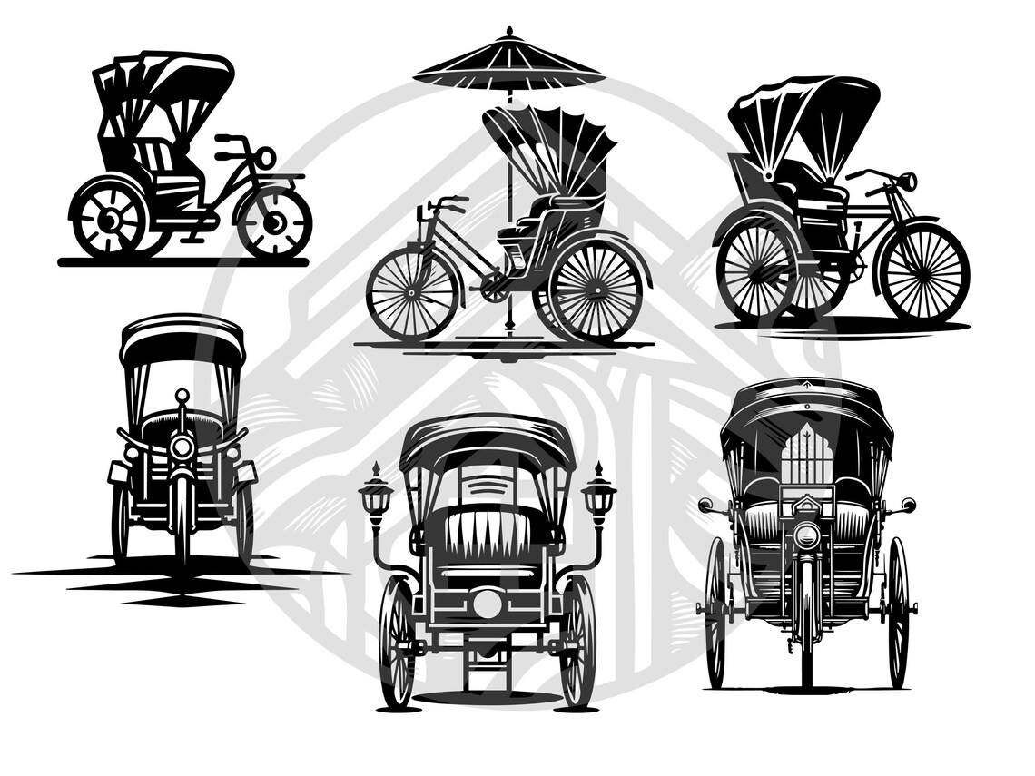 Rickshaw SVG, Rickshaw PNG, Rickshaw Clipart, Svg Png Dxf Eps, Vector ...