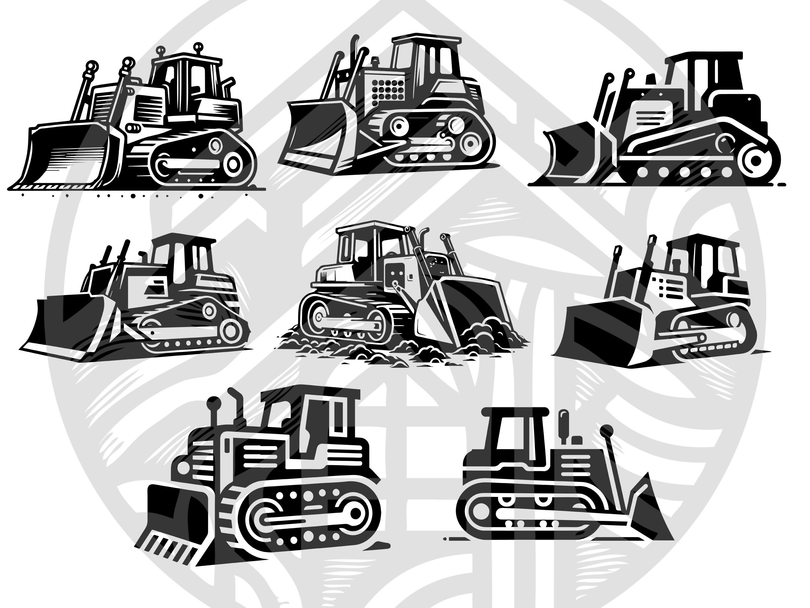 Bulldozer SVG, Bulldozer Clipart, Bulldozer PNG, Construction Clipart ...