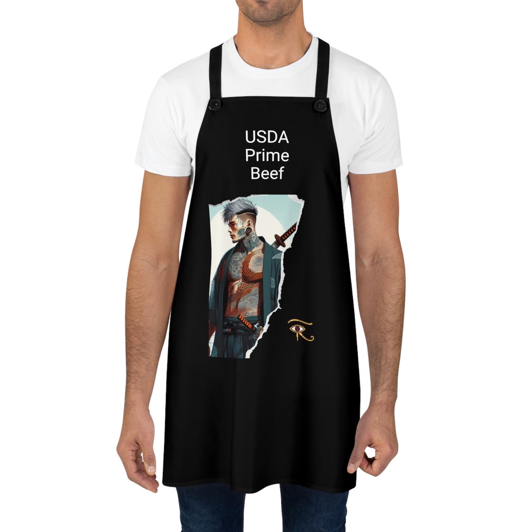 USDA Prime Beef Cyberpunk Apron for Culinary Adventures - Etsy