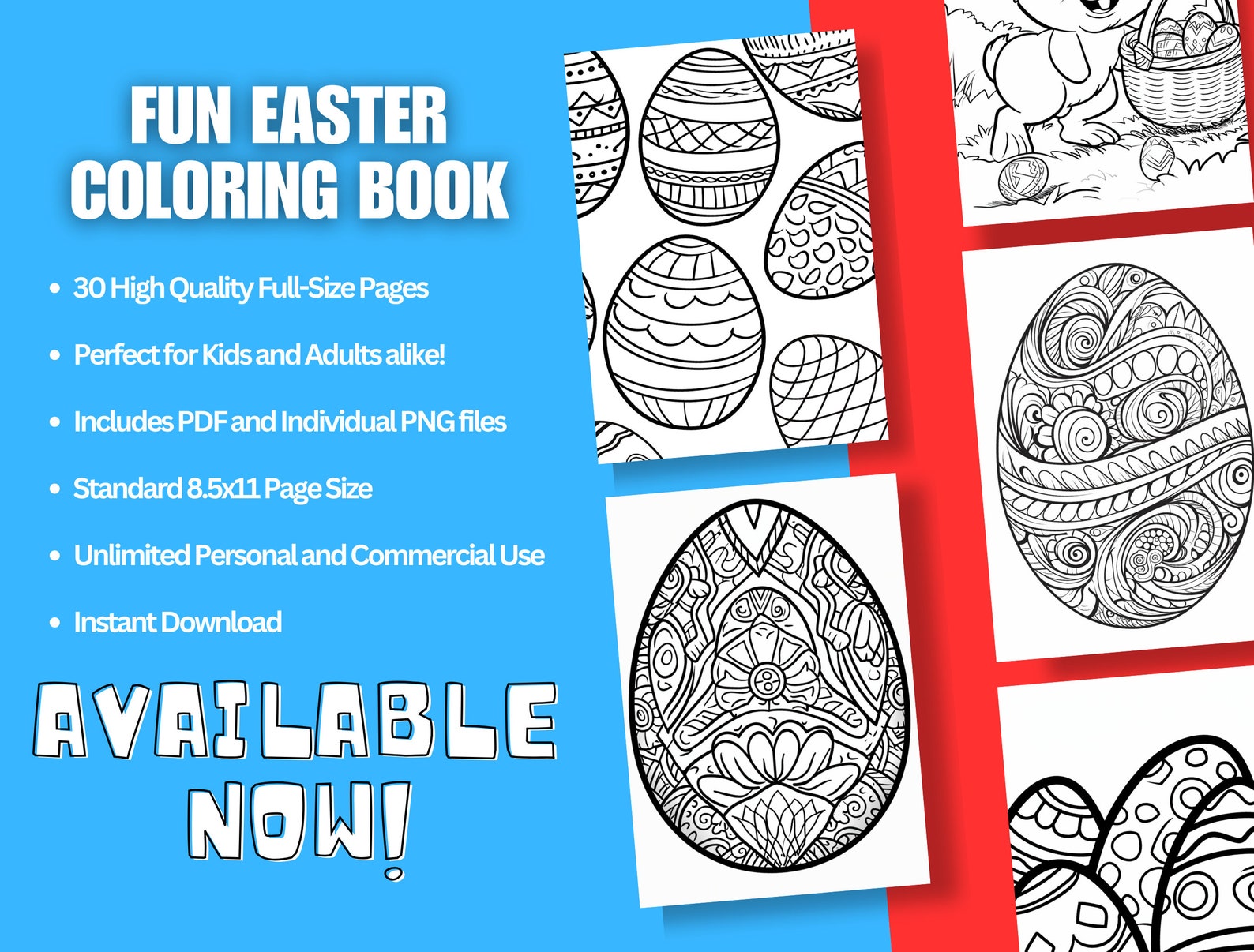 Easter Coloring Pages | Easter Printable With Intricate Easter Egg ...