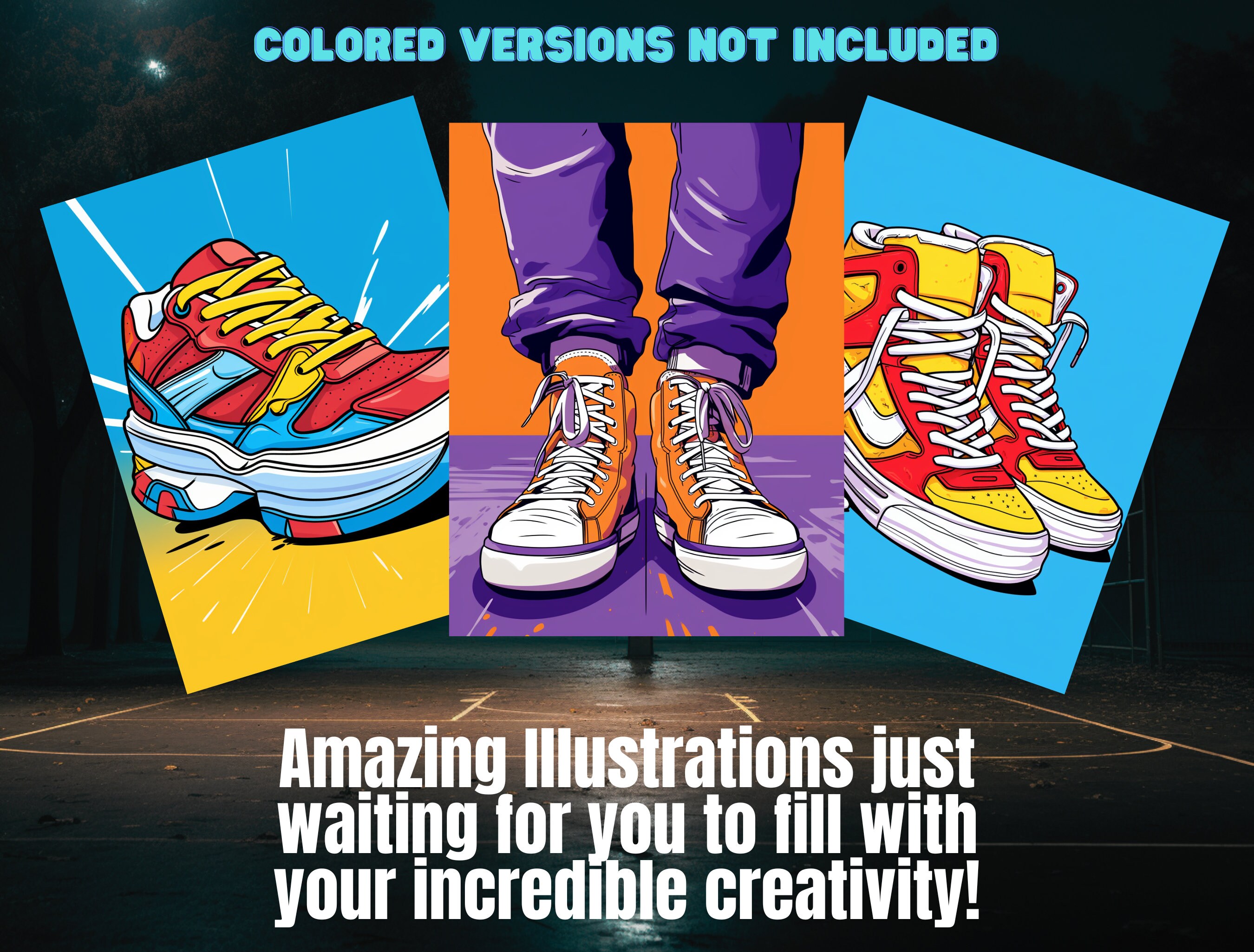 Sneaker Coloring Book, Printable Sneaker Coloring Activity, Shoe Art ...