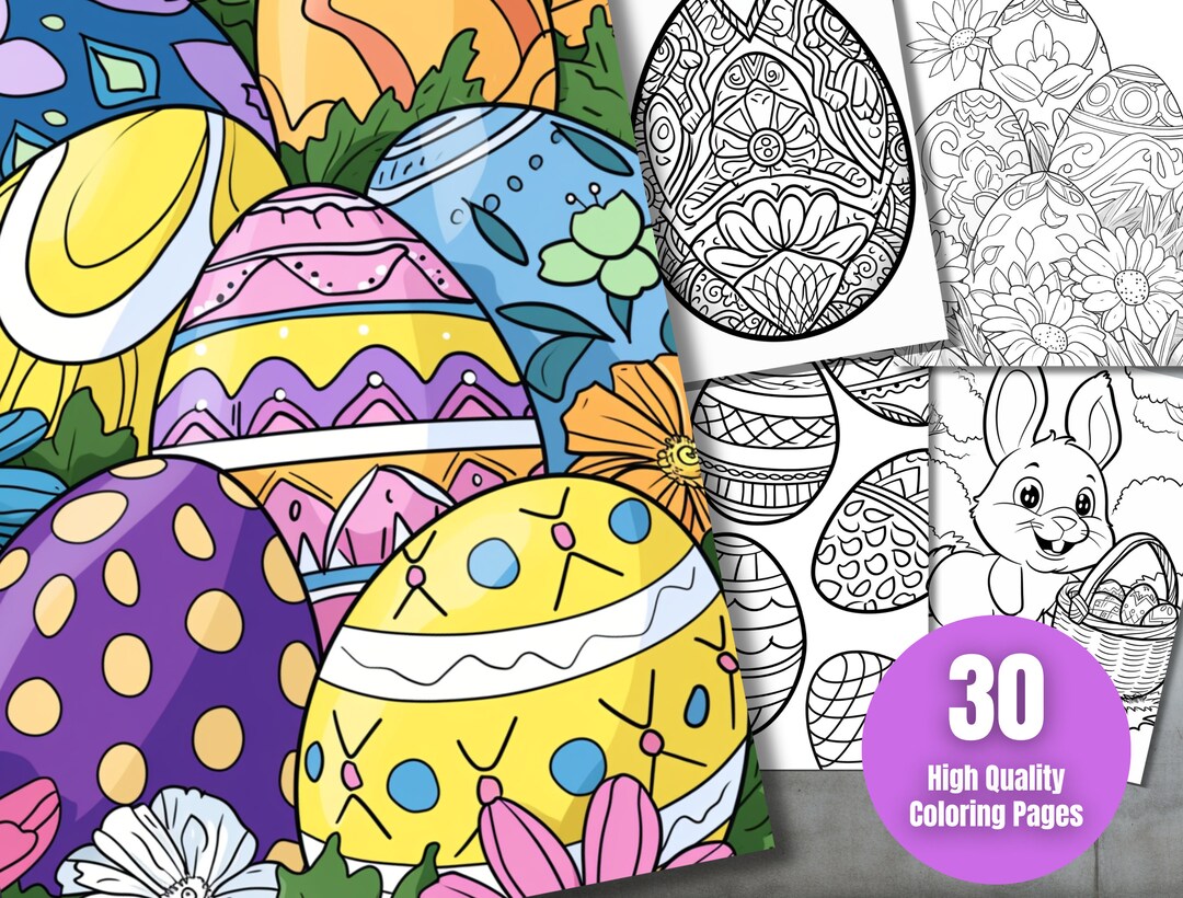 Easter Coloring Pages | Easter Printable With Intricate Easter Egg ...
