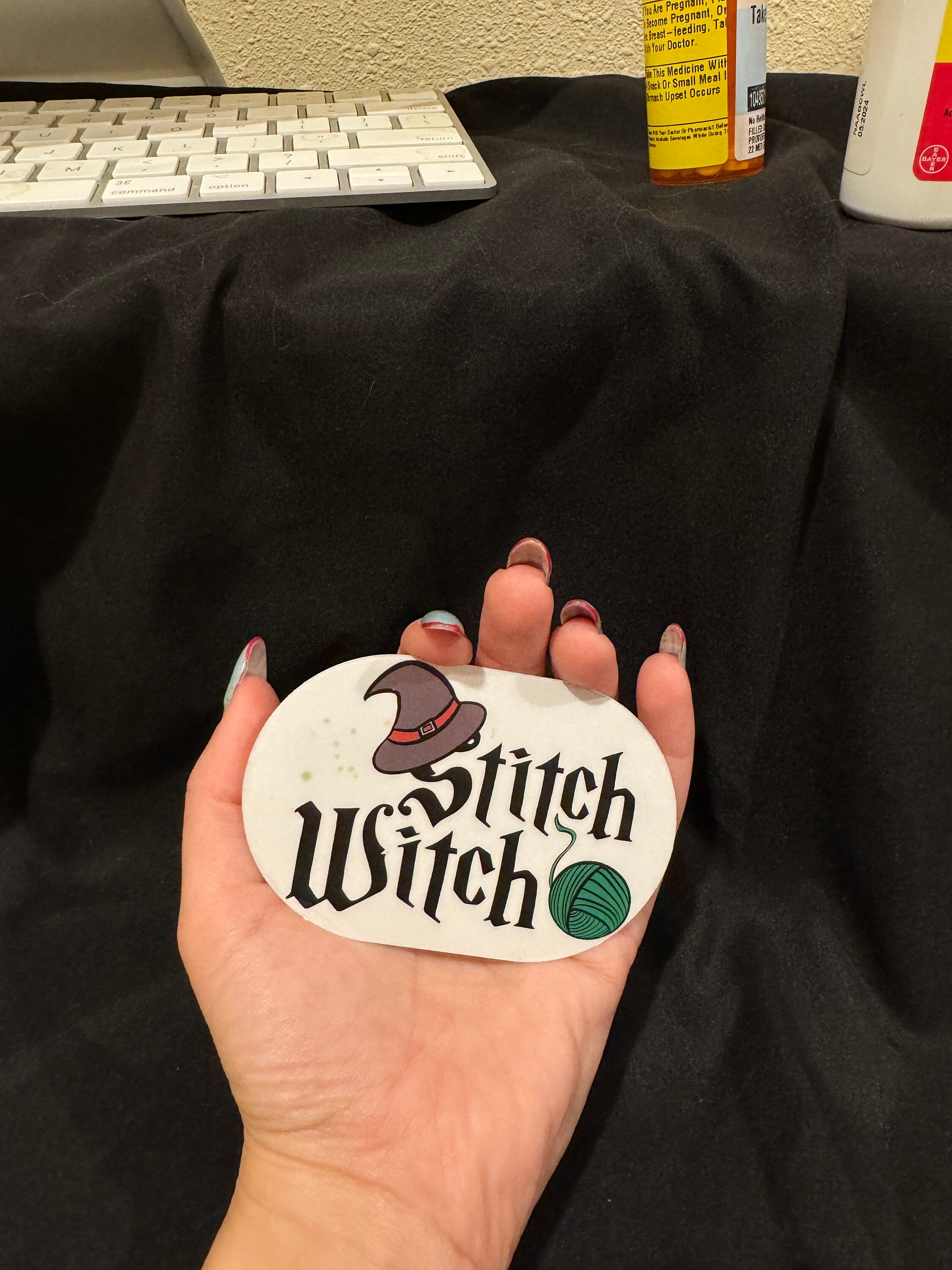 Stitch Witch Sticker Yarn Sticker Knitting Sticker Crochet Sticker ...